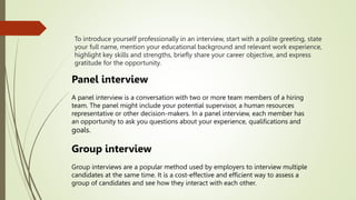 types of interview.pptx Slides of interview | PPTX