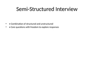Types of Interview explanation ppt for educational purpose | PPTX