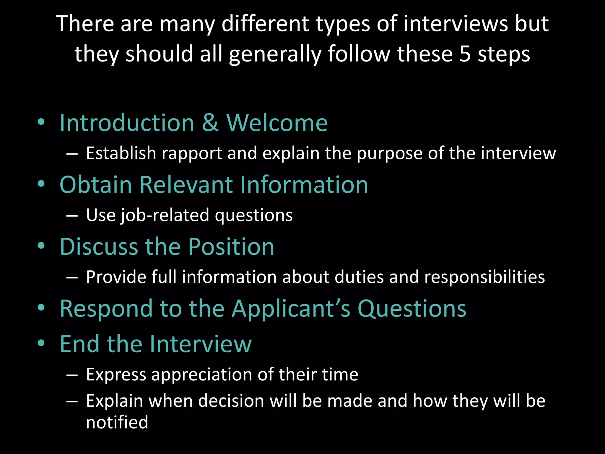 Types of interviews | PPT