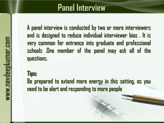 Types of Interviews | PPT