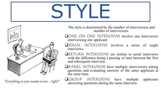 Types of interviews | PPT