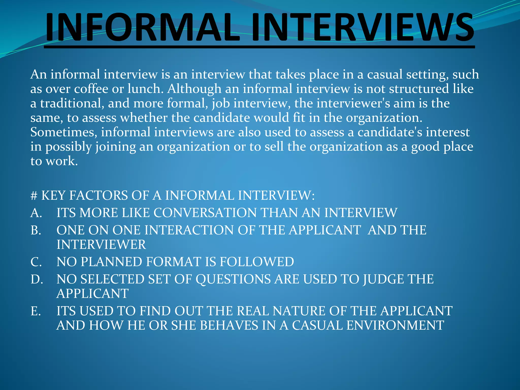 Types of interviews | PPT