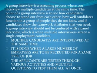 Types of interviews | PPT