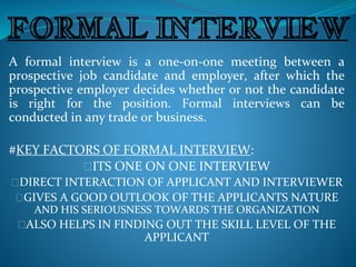 Types of interviews | PPTX