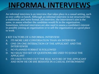 Types of interviews | PPTX