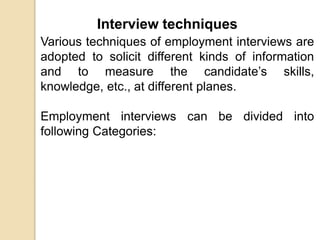 Types of Interviews | PPTX