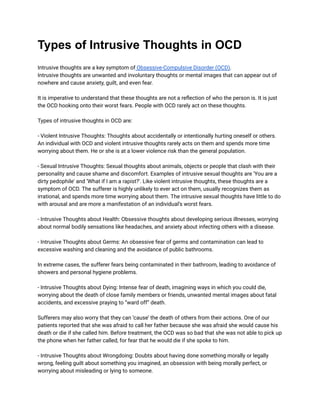 Types of Intrusive Thoughts that one may experience in OCD.pdf