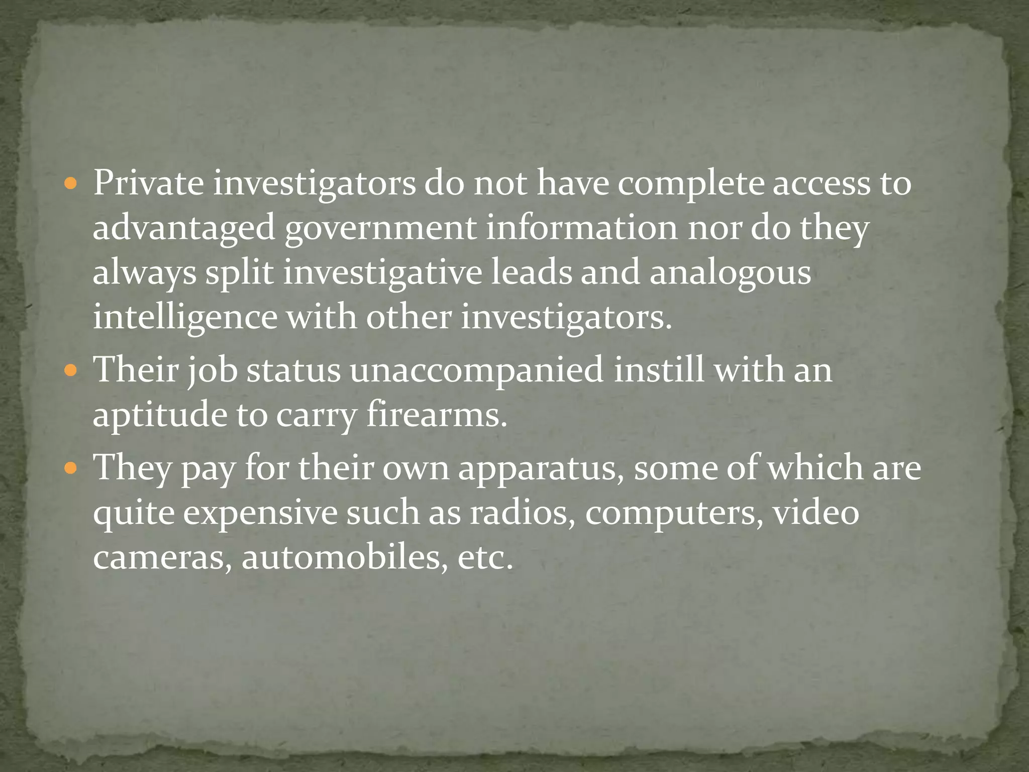 Types of investigation- Adam Quirk | PPT