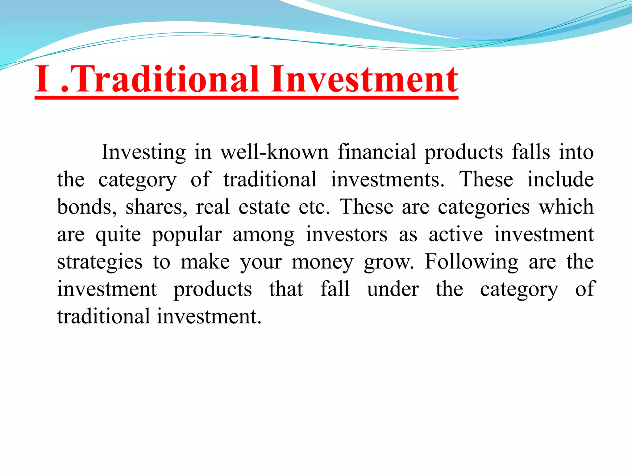 Types of investment | PDF