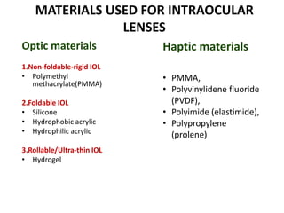 Types of iol | PPTX