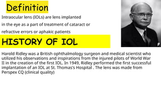 Types of IOL. Cataract instruments used it | PPT