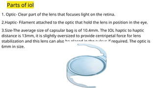 Types of IOL. Cataract instruments used it | PPT