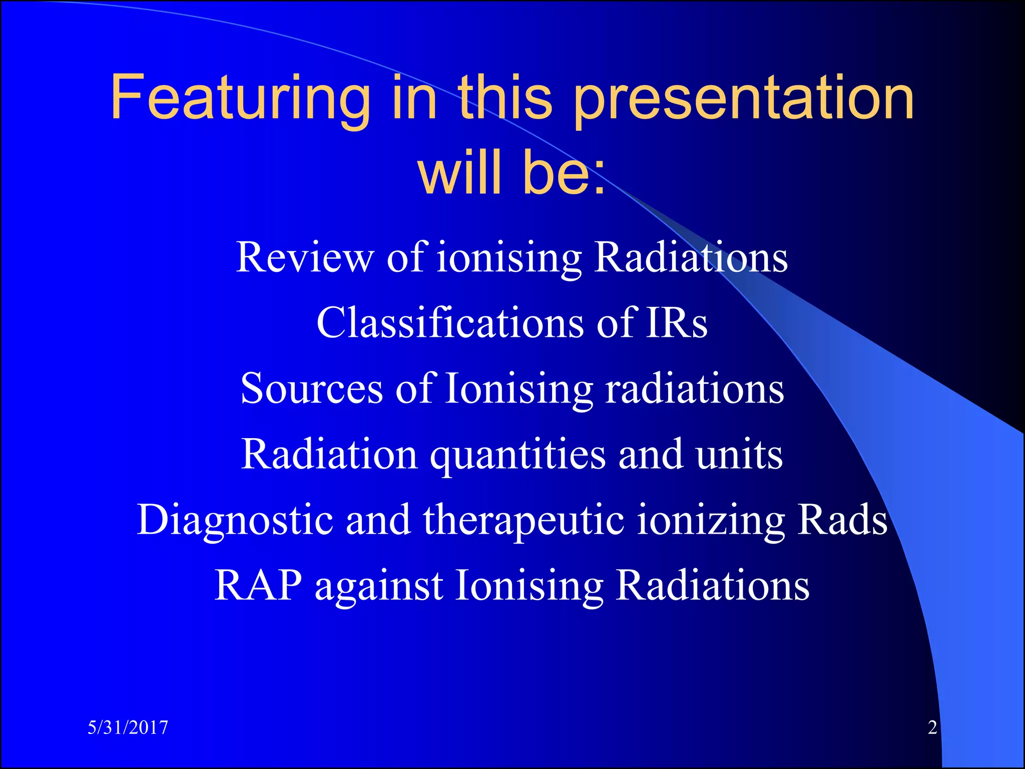 TYPES OF IONISING RADIATIONS | PDF