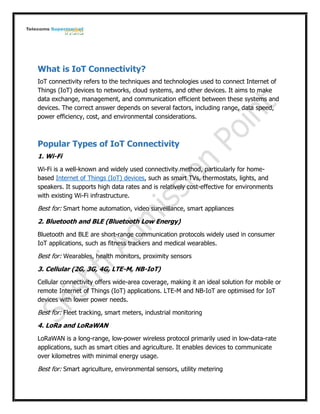Types of IoT Connectivity & How to Choose the Right Technology? | PDF