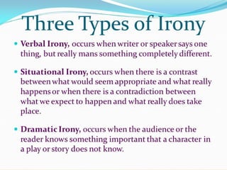 English 8 - Types of Irony | PPT