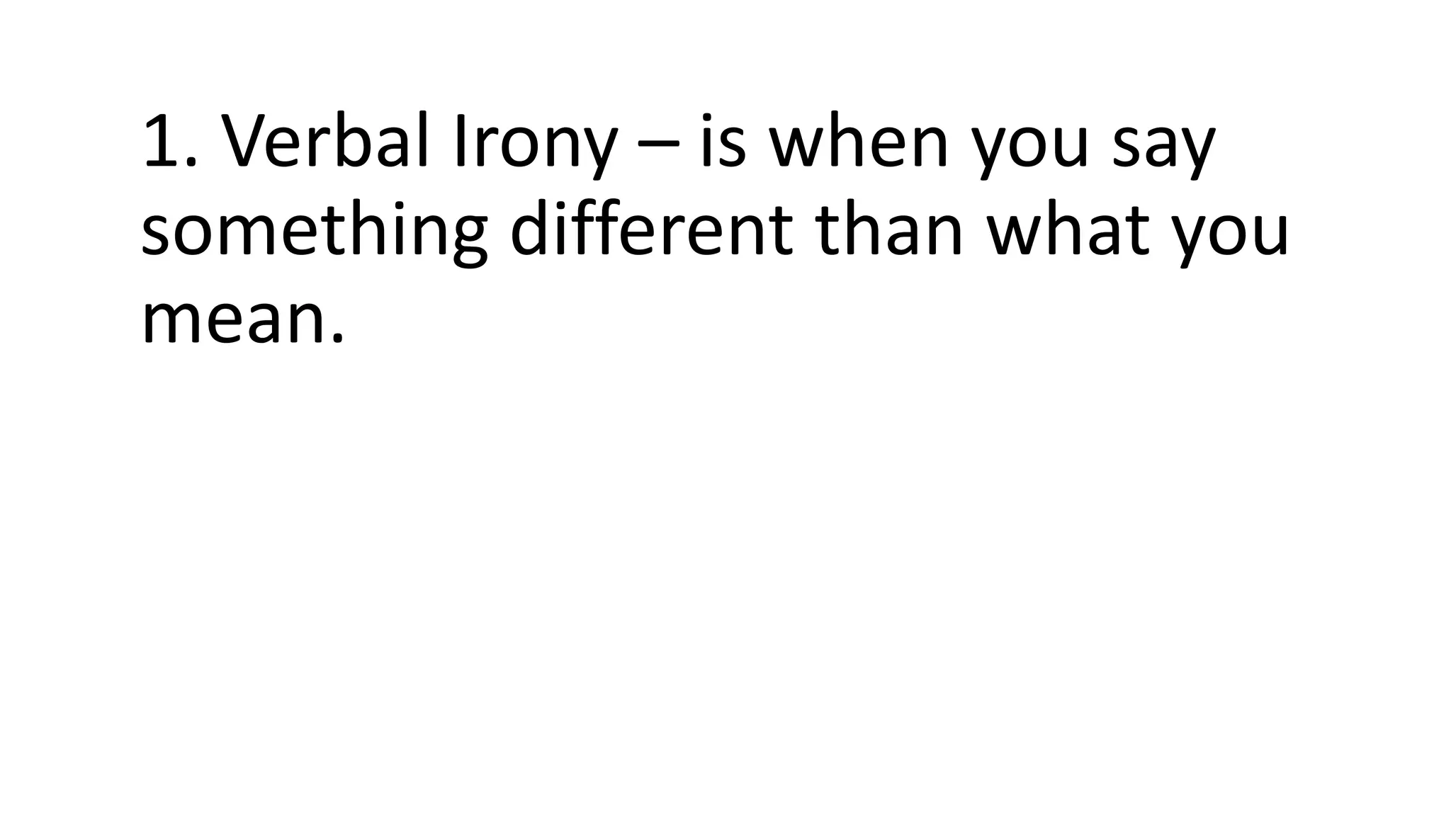Types of irony | PPTX