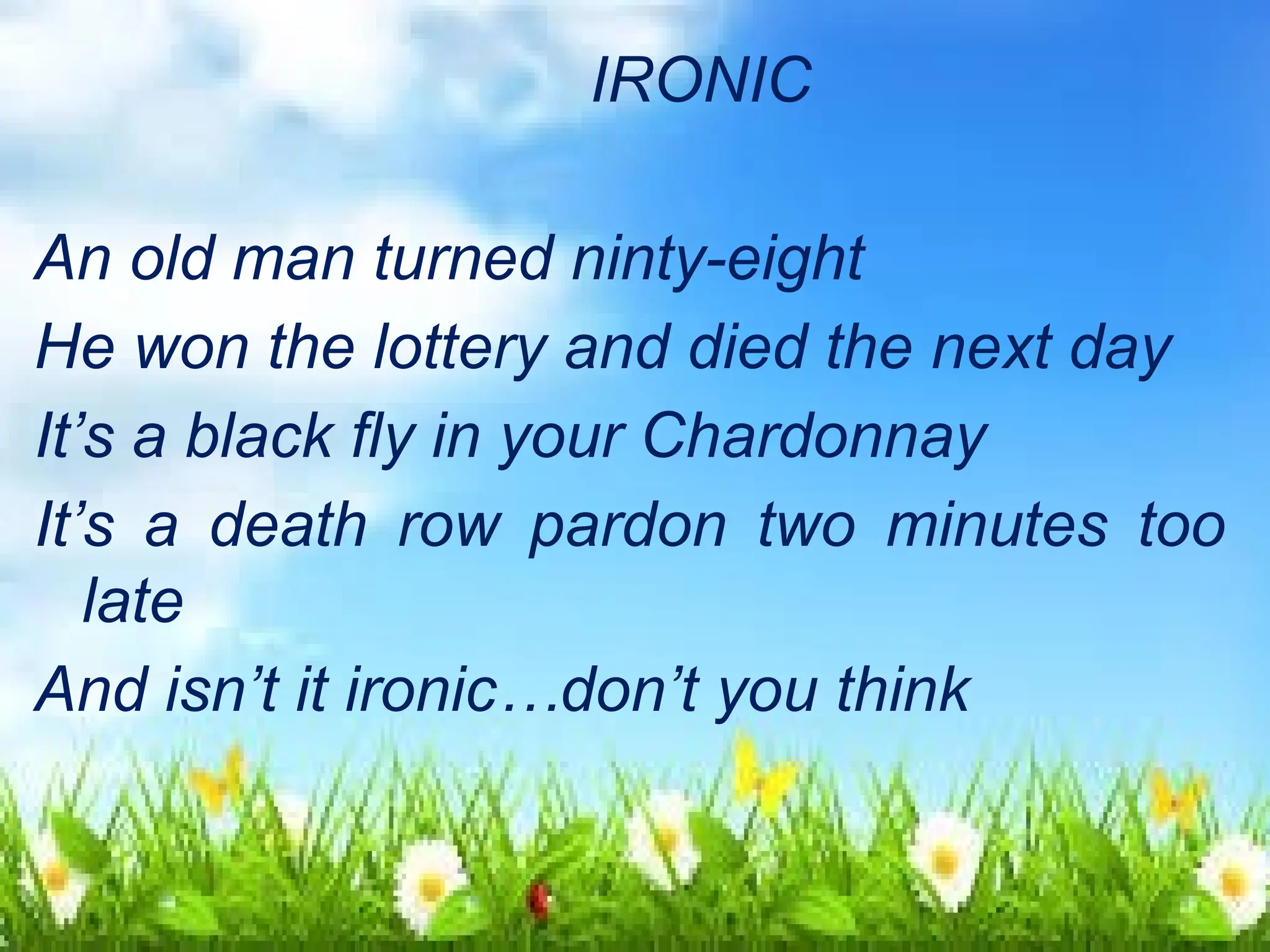 TYPES OF IRONY (POWERPOINT PRESENTATION) | PPTX