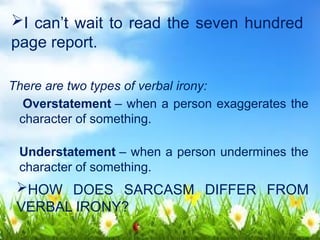 TYPES OF IRONY (POWERPOINT PRESENTATION) | PPTX