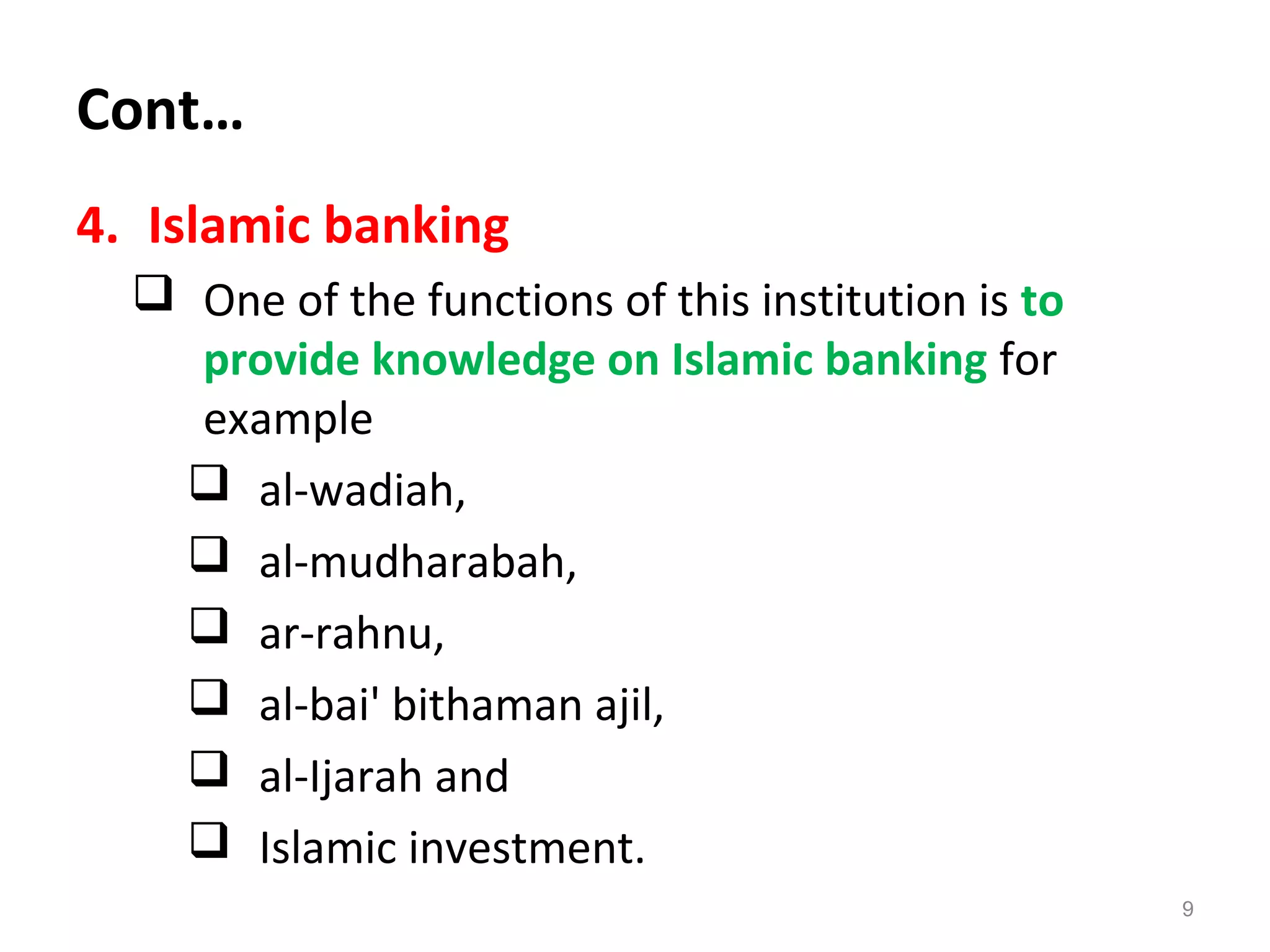 Types of islamic institutions and records | PPT