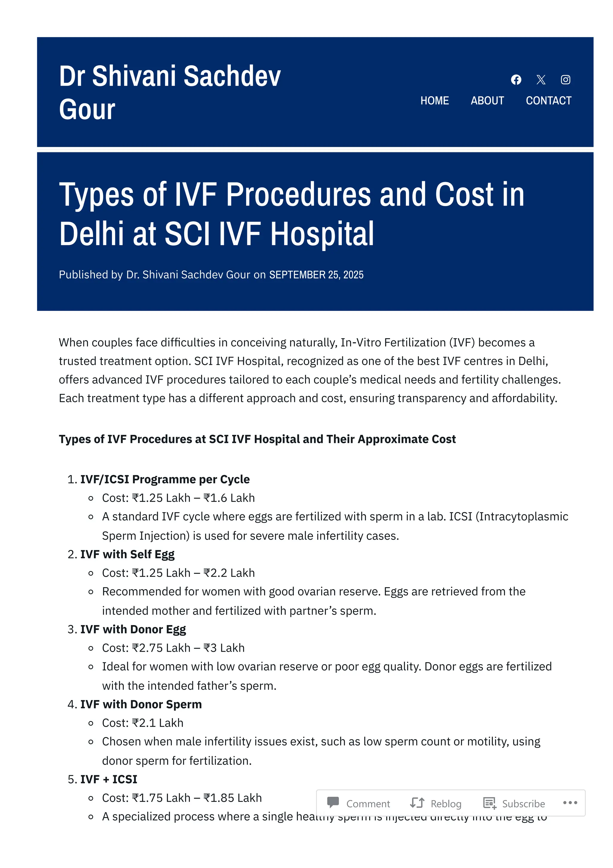 Types of IVF Procedures and Cost in Delhi at SCI IVF Hospital.pdf