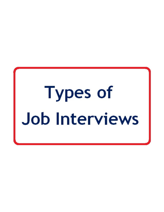 Types of job interviews | PDF