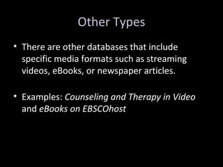 Types of Journal Databases | PPT