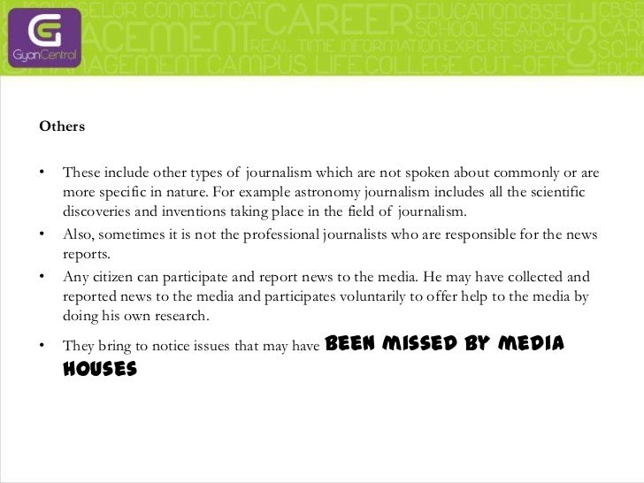 Types of journalism
