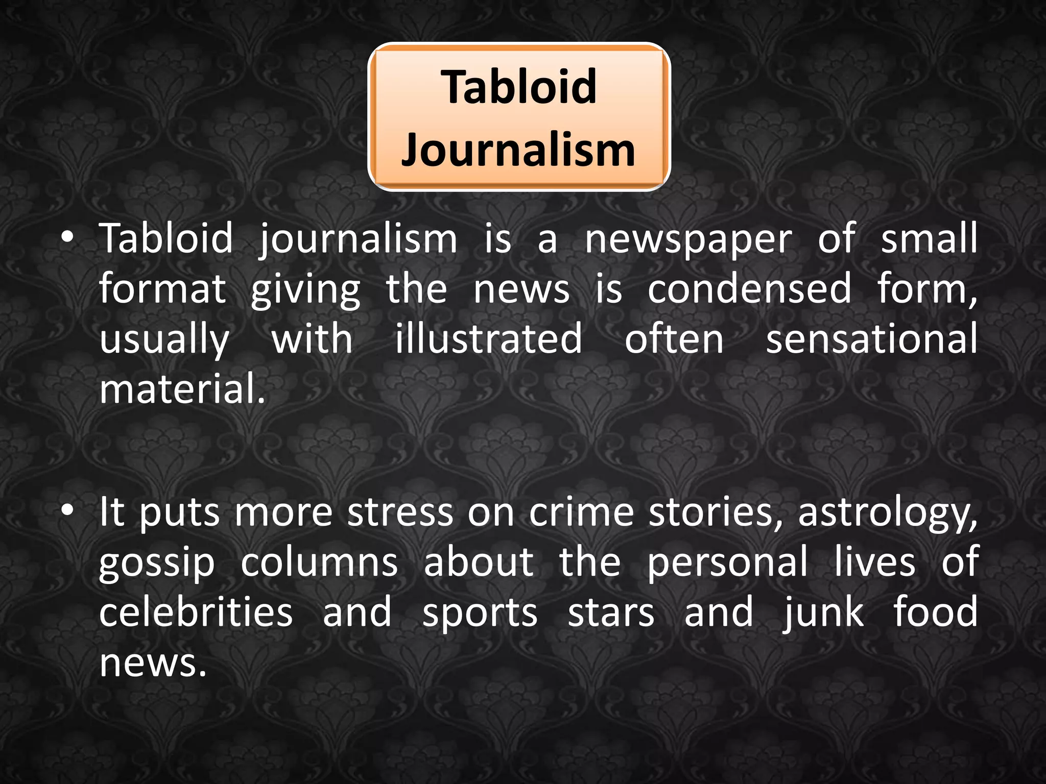 Types of Journalism | PPTX