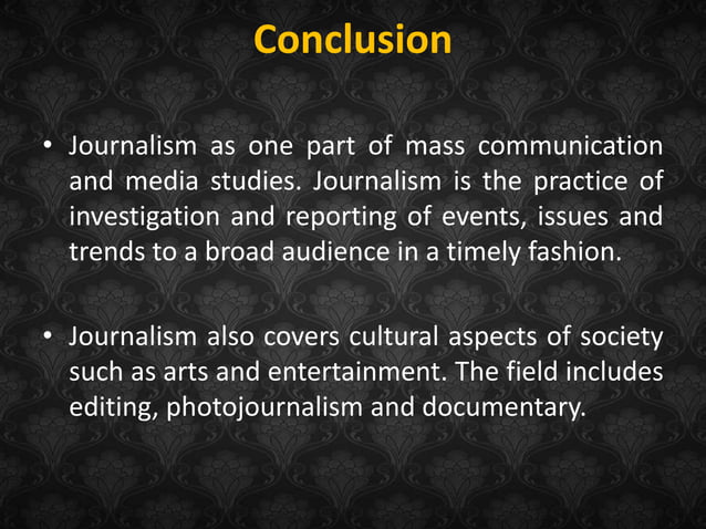 Types of Journalism | PPTX | Media Industry | Industries