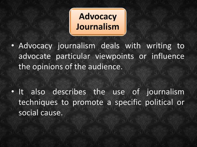 Types of Journalism | PPT