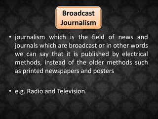 Types of Journalism | PPTX