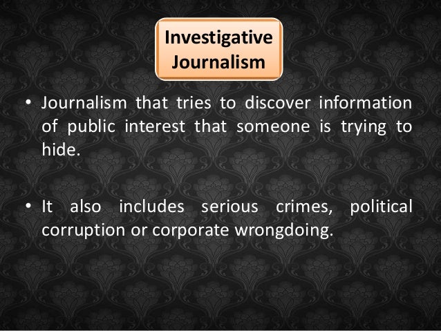 Types of Journalism