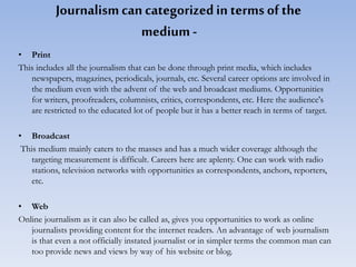Types of journalism | PPT