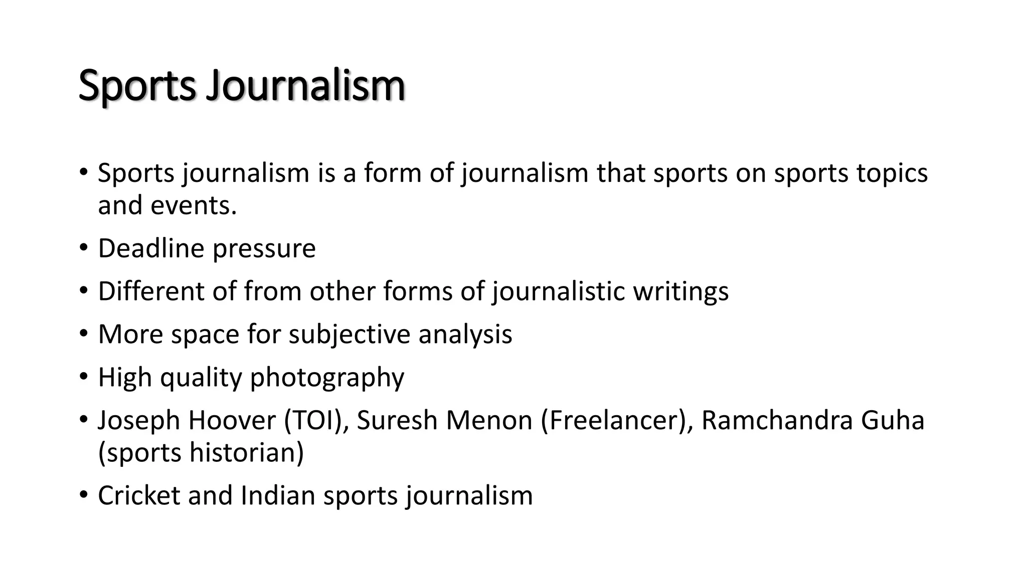 Types of journalism | PPTX