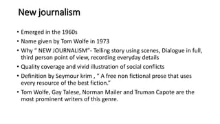 Types of journalism | PPTX