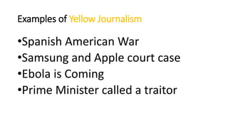 Types of journalism | PPTX