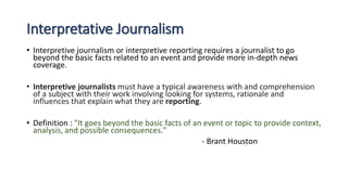 Types of journalism | PPTX