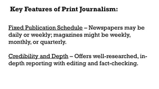Types of Journalism.pptx special program in journalism | PPTX
