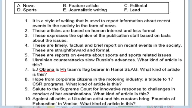 Types of Journalistic Writing Grade 8.pptx