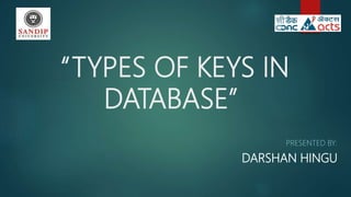 Types of keys in dbms | PPTX | Databases | Computer Software and Applications