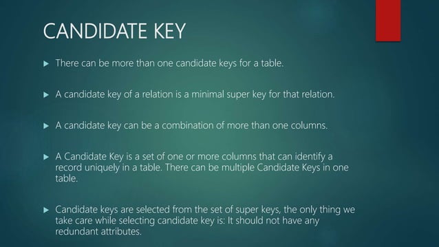 Types Of Keys In Dbms Pptx Databases Computer Software And Applications