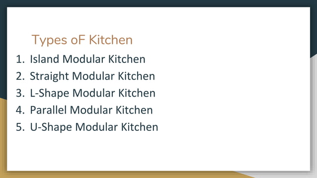 Types of kitchens | PPTX