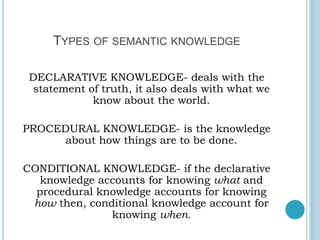 Types of knowledge.-Facilitating Learning | PPT