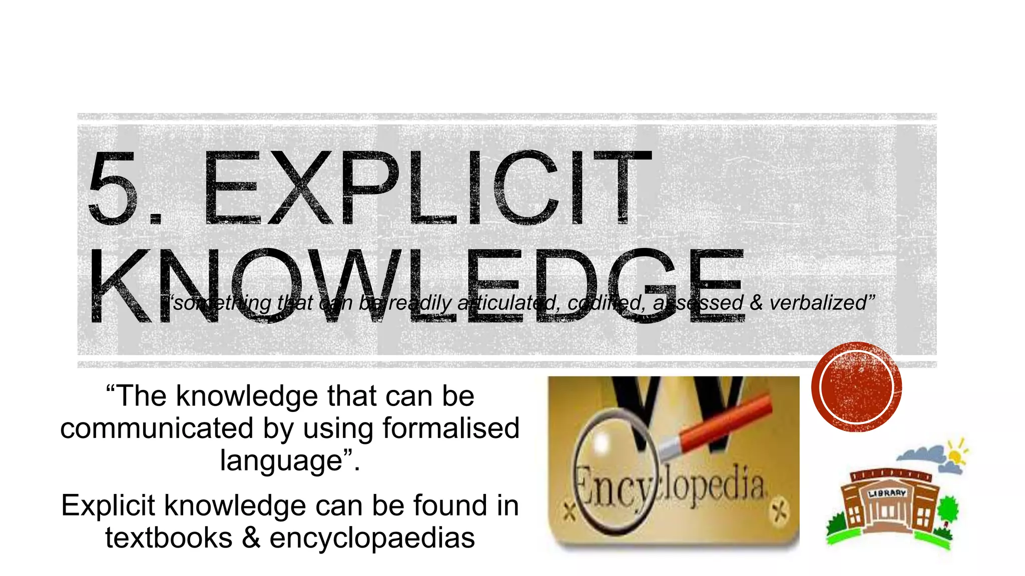 Types of knowledge (6 TYPES OF KNOWLEDGE) | PPTX