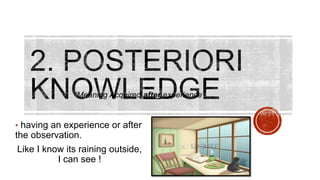 Types of knowledge (6 TYPES OF KNOWLEDGE) | PPTX