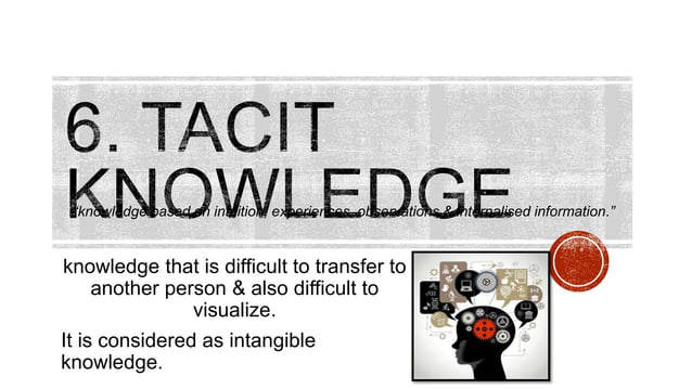 Types of knowledge (6 TYPES OF KNOWLEDGE) | PPTX