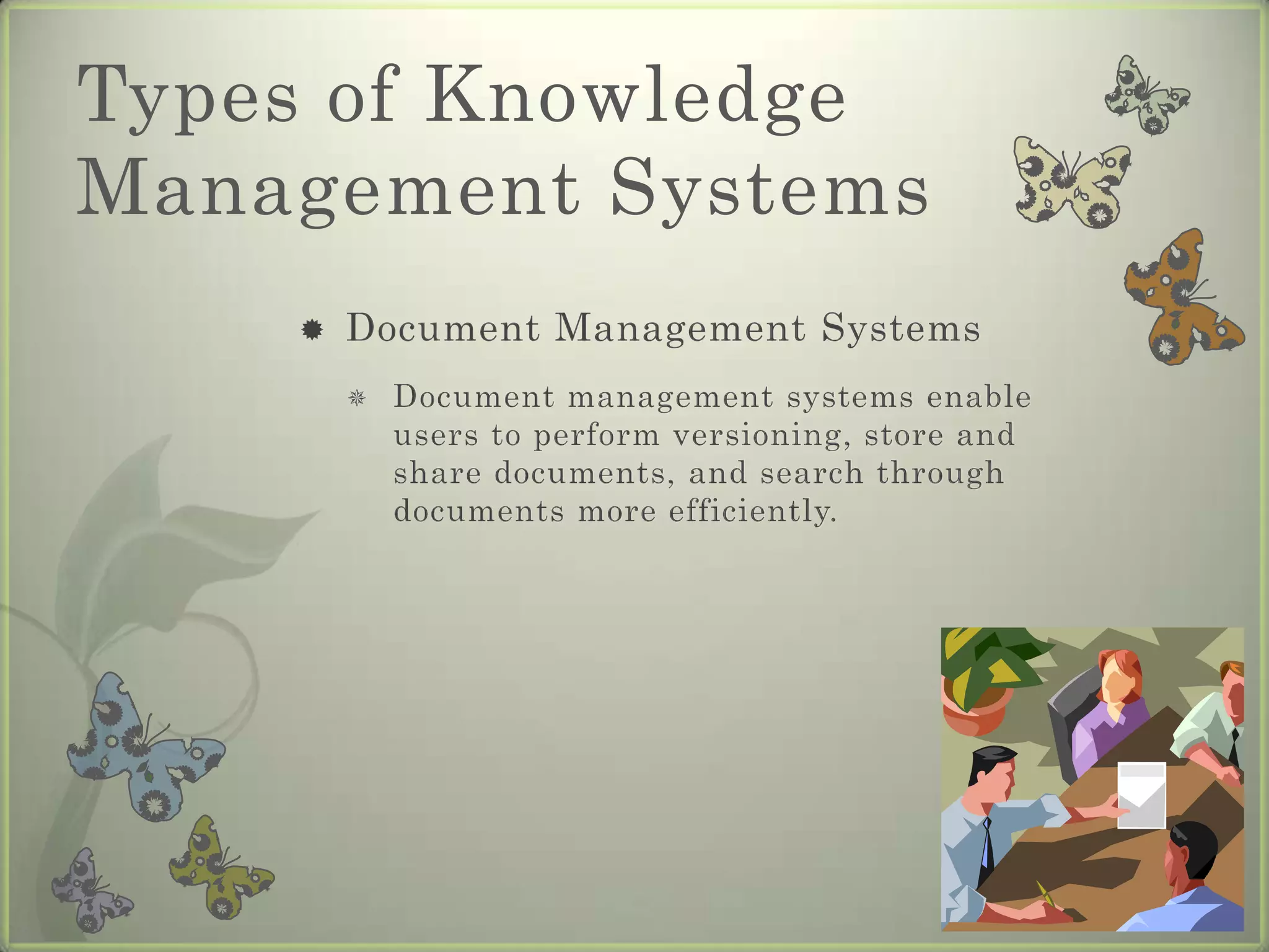Types of knowledge management systems | PPTX
