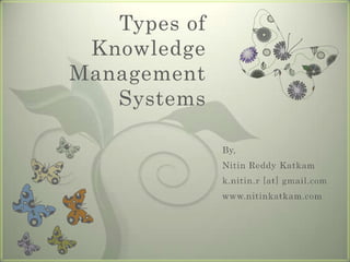 Types of knowledge management systems | PPTX