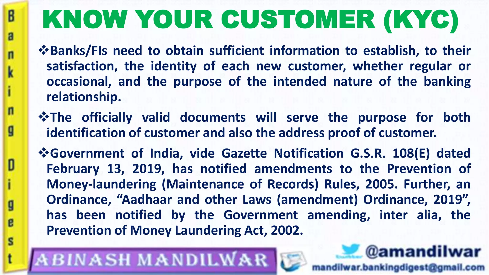 Types of kyc documents required for various customer | PDF