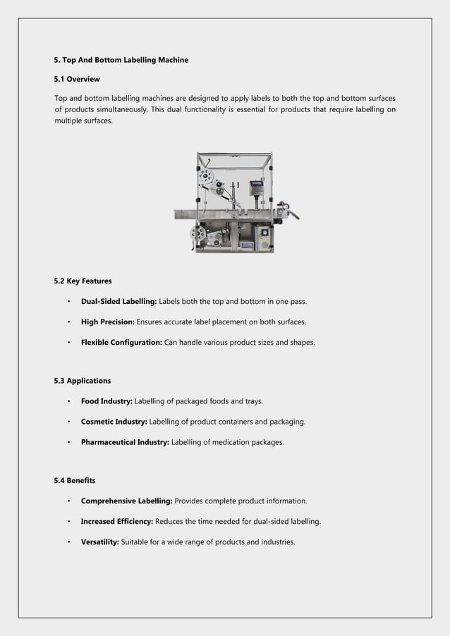 TYPES OF LABELLING MACHINES: A COMPREHENSIVE GUIDE | PDF ...